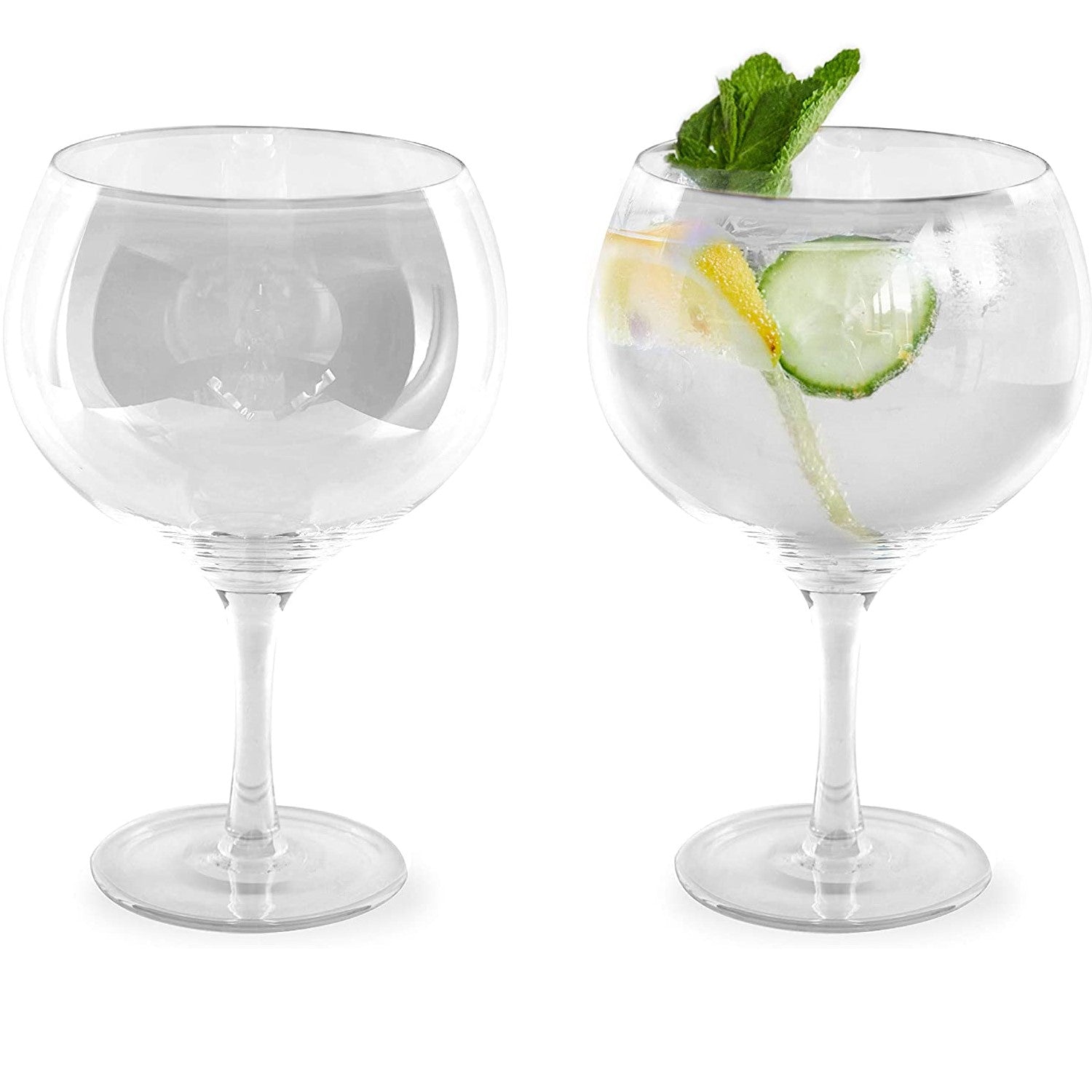 Clear Large Gin Glasses - Set of 2 | Drinkind